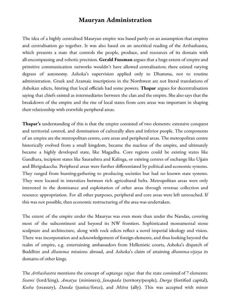 Mauryan Administration | PDF | Ashoka