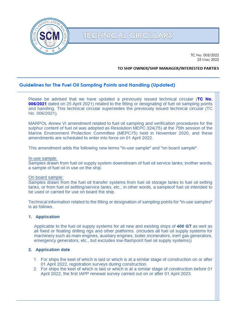 Updated Fuel Oil Sampling Guidelines | PDF | Verification And Validation | Valve