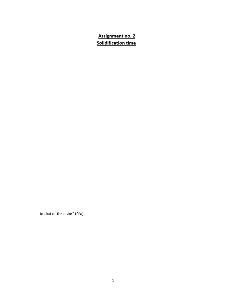 Solidification Time Calculations in Casting | PDF | Sphere | Metals