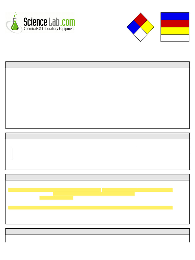 Msds Full Pdf Dangerous Goods Toxicity