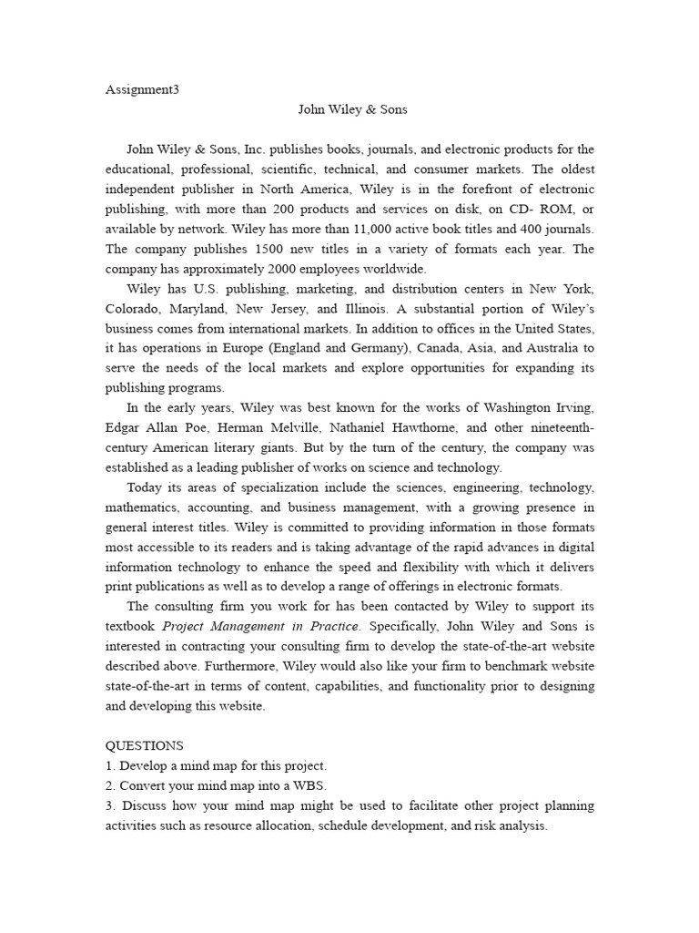 Lecture 05 -Assignment3- John Wiley & Sons | PDF