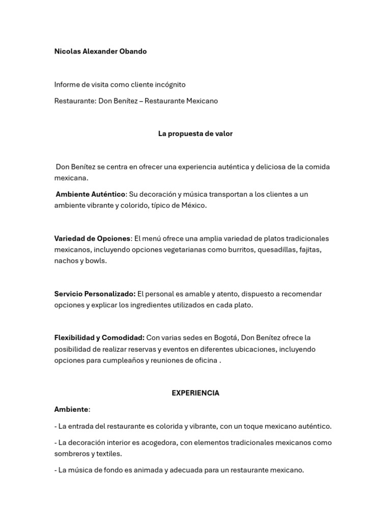 Cliente Incognito | PDF | Restaurantes | Cocina occidental