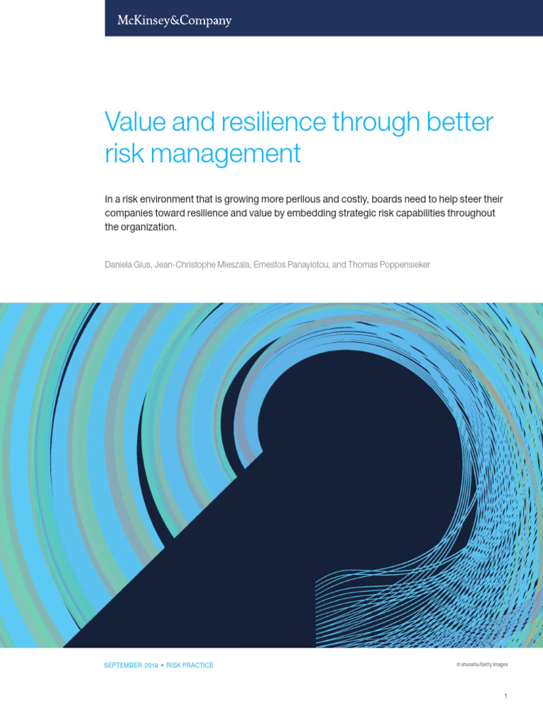 Value and Resilience Through Better Risk Management Final | PDF | Risk ...