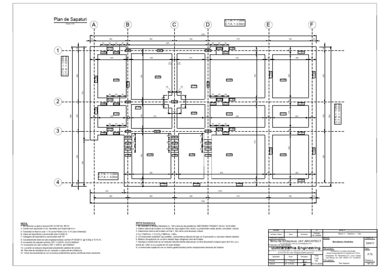 Plan de Sapaturi pentru Constructie | PDF