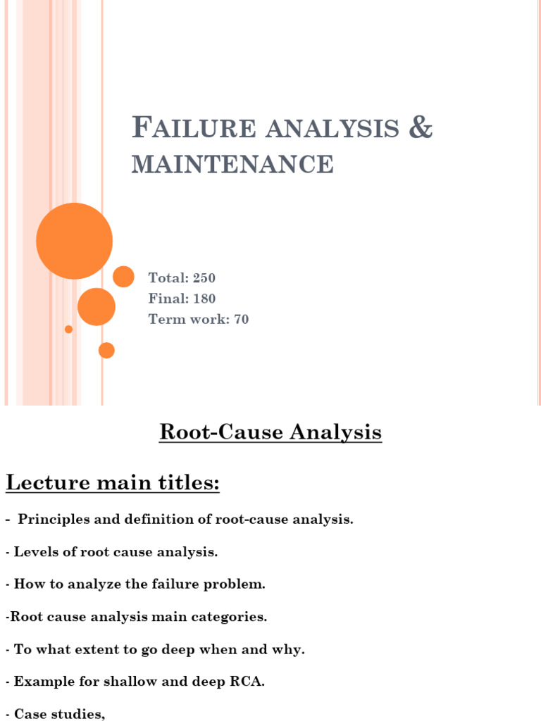 1-Root Cause Analysis Lecture | PDF | Fatigue (Material) | Fracture