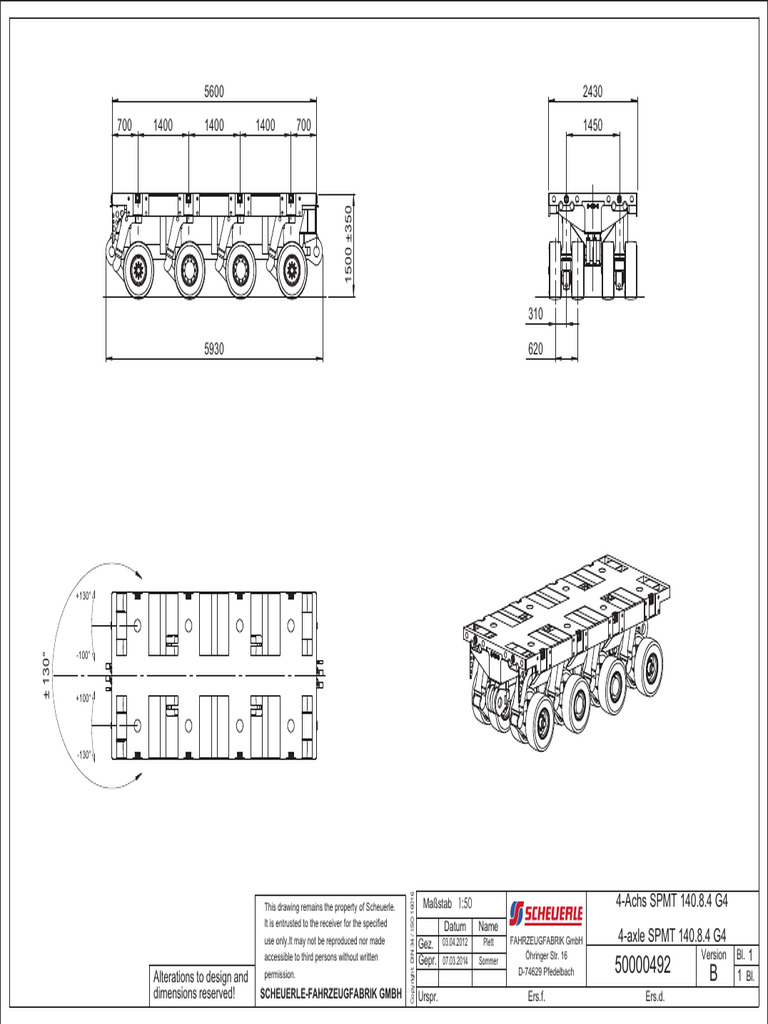 NXGEN-SPMT-Spec-Sheet | PDF | Axle | Brake