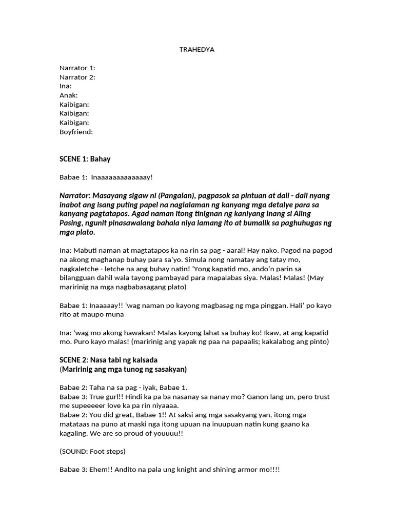 Dula (Trahedya) Iskript | PDF
