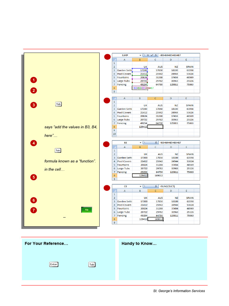 Excel Fundamentals Manual 8 Pdf Microsoft Excel Pointer Computer
