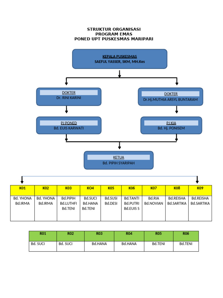 Struktur Organisasi Program Emas | PDF