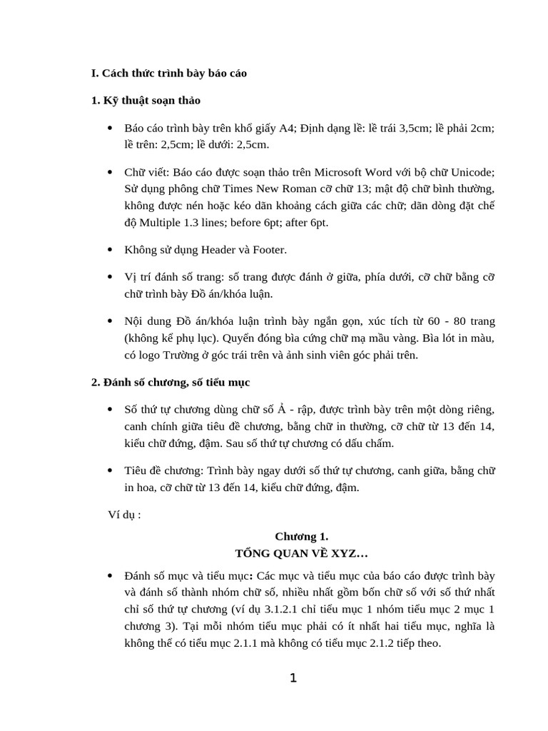 Huong Dan Viet Báo Cáo Mon Hoc | PDF