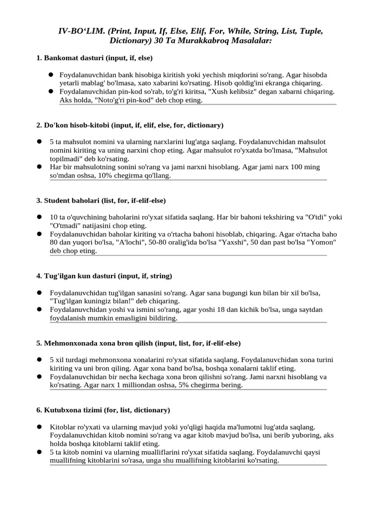 IV-BO LIM. Aralash Masalalar II | PDF