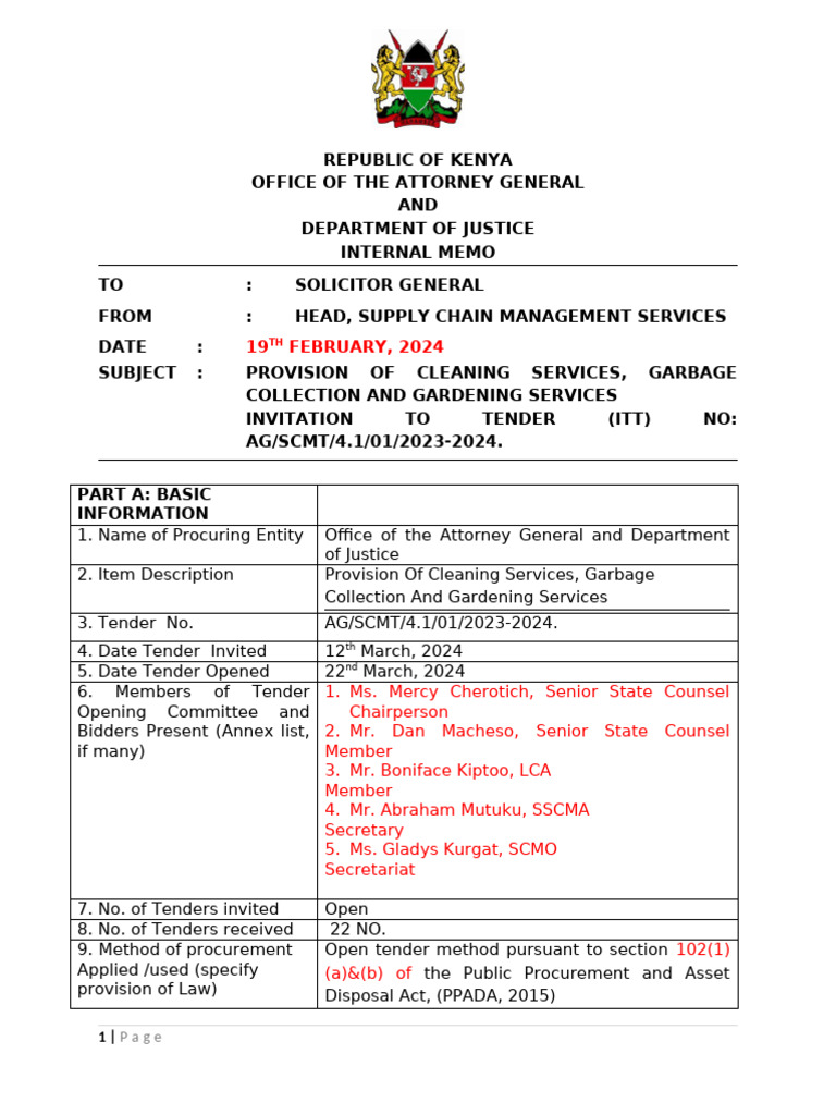 Evaluation Report Cleaning Services 2024 | PDF | Finance & Money ...