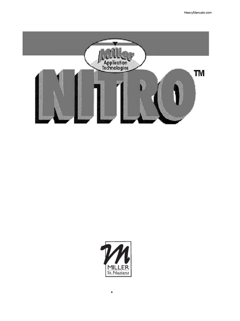 Miller Nitro Sprayer Operator Manual | PDF | Pump