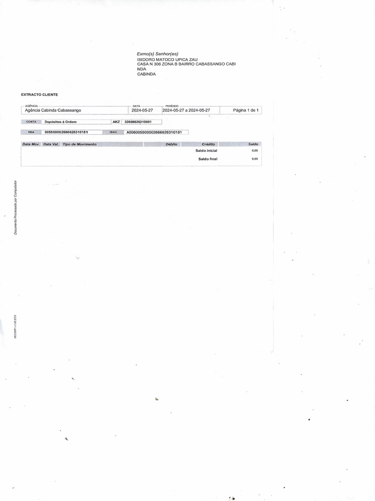 EXTRATO BANCARIO MILLENNIUM | PDF