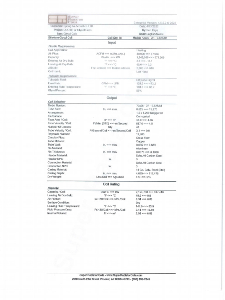 Coil Selection | PDF
