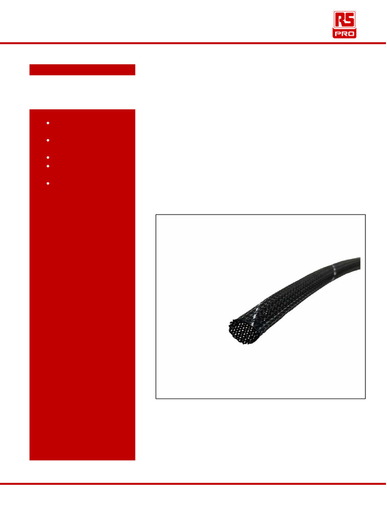 PET Expandable Braided Sleeving - 20mm | PDF | Wire | Materials