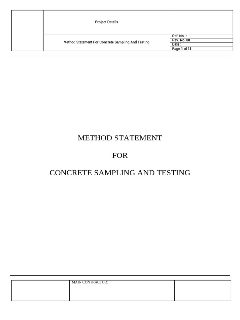 Concrete Sampling and Testing Method | PDF | Concrete | Composite Material