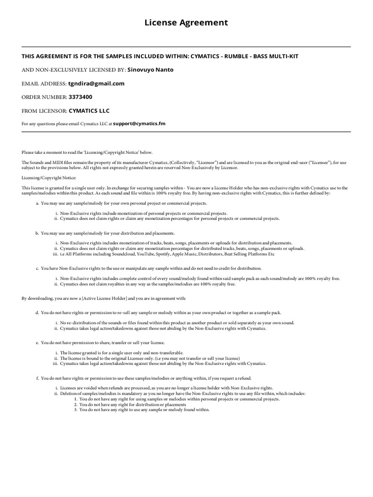 Music Producers' License Guide | PDF | License | Royalty Payment