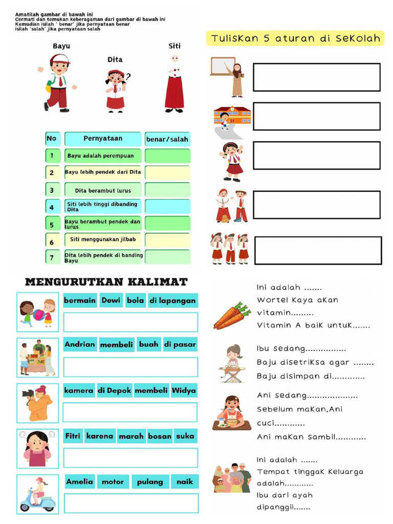 Kelas 2 Soal Les | PDF
