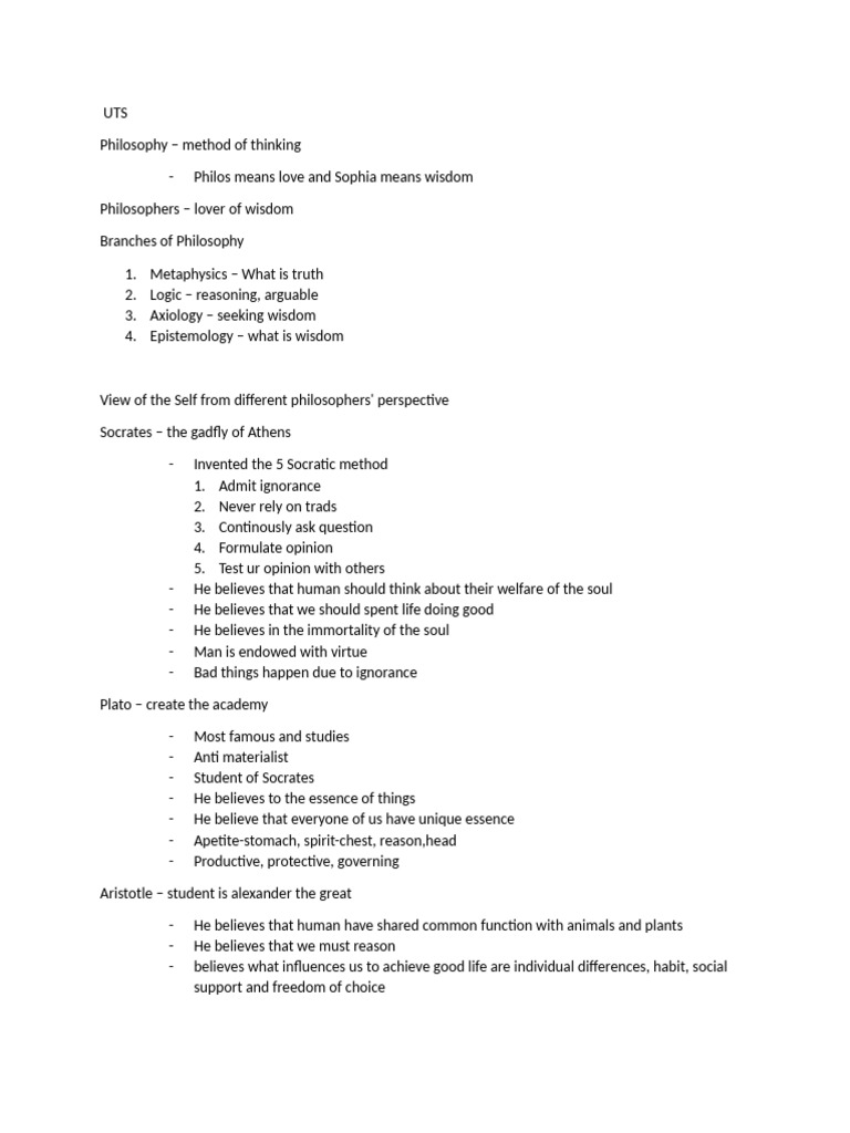 UTS reviewer | PDF | Id | Reason