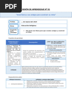 Sesión de Aprendizaje Jesus Es Mi Mejor Amigo | PDF | Jesús | Aprendizaje