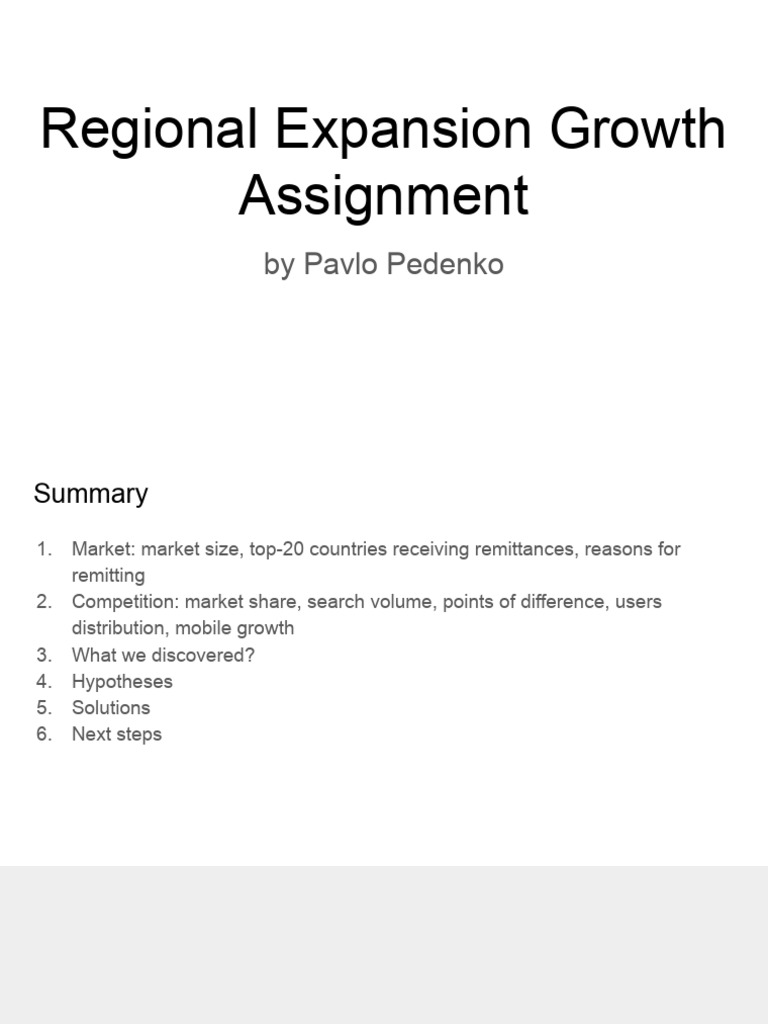 Strategies for Regional Expansion | PDF | Hypothesis | Pay Pal