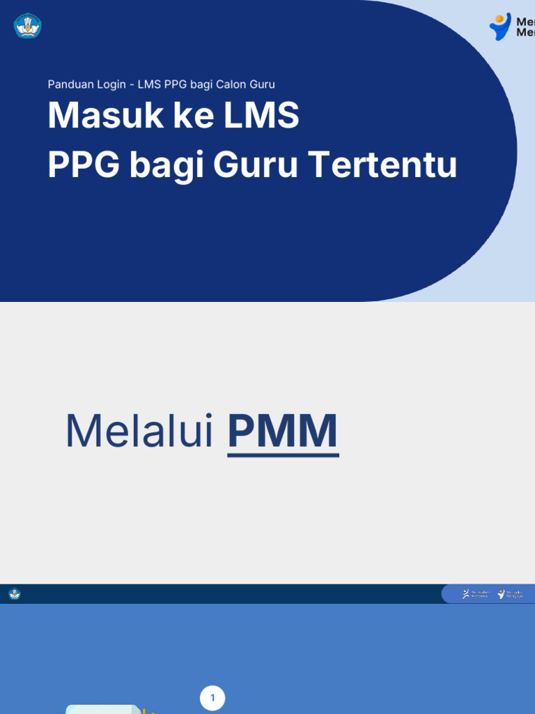 Panduan Masuk Ke LMS PPG Bagi Guru Tertentu - UTM | PDF