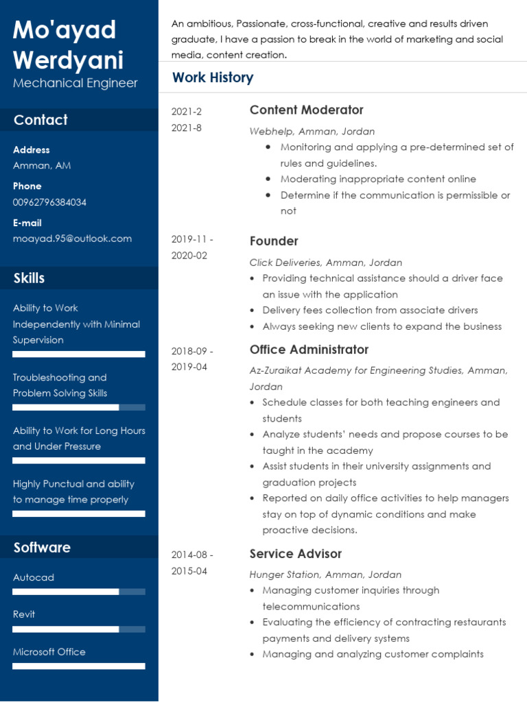 Moayad.resume Social | PDF