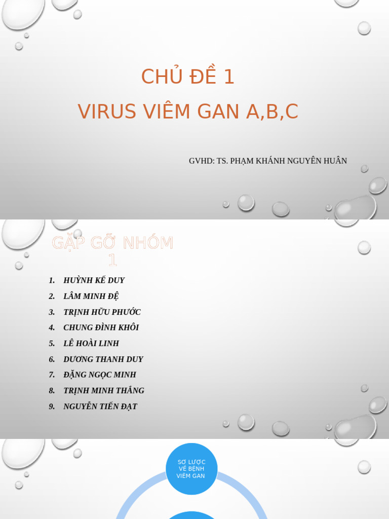 Nhóm 1 - XNMD - Virus Viem Gan A, B, C | PDF