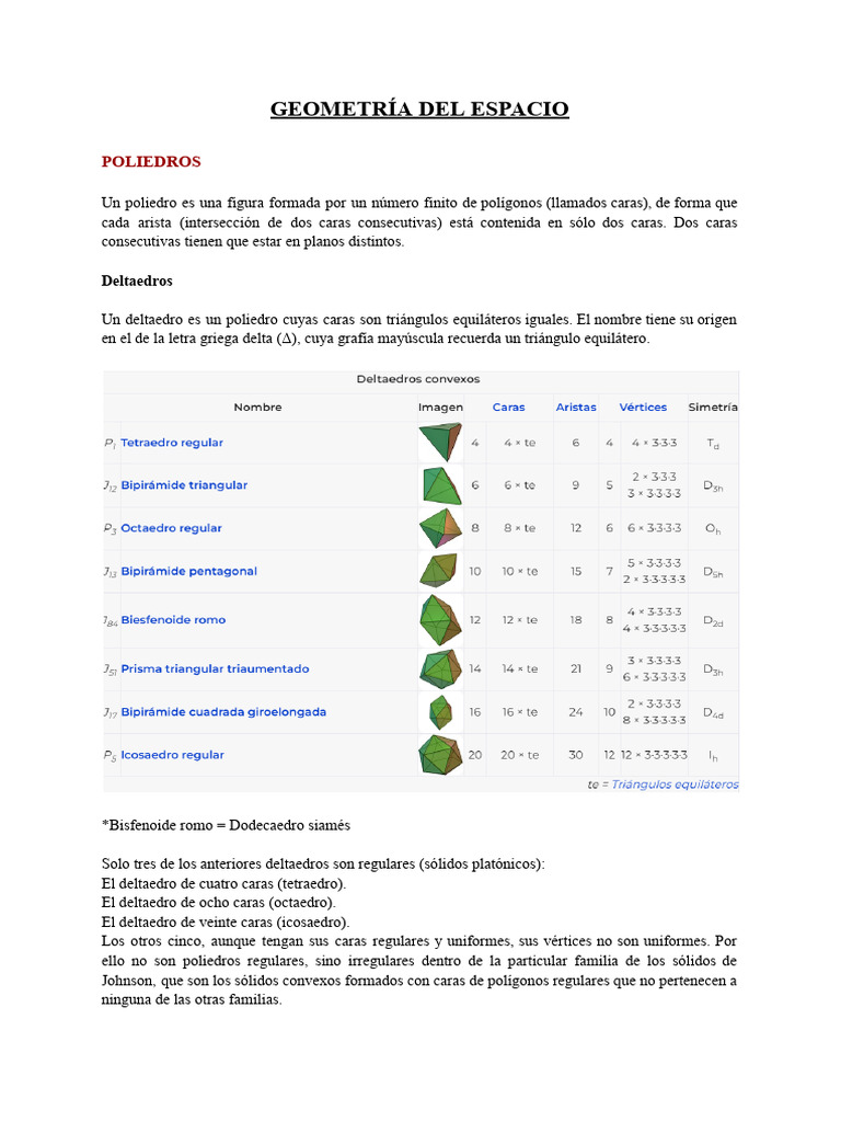 Geometría Del Espacio | PDF | Formas geométricas | Geometría