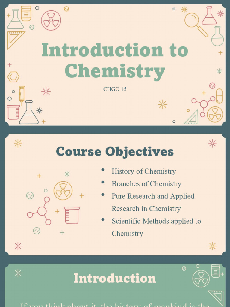 Introduction To Chemistry | PDF | Chemistry | Atoms
