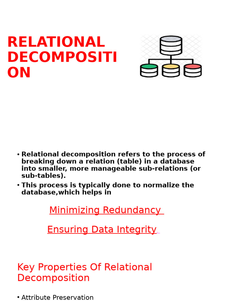 Understanding Relational Decomposition | PDF | Relational Model | Information Retrieval