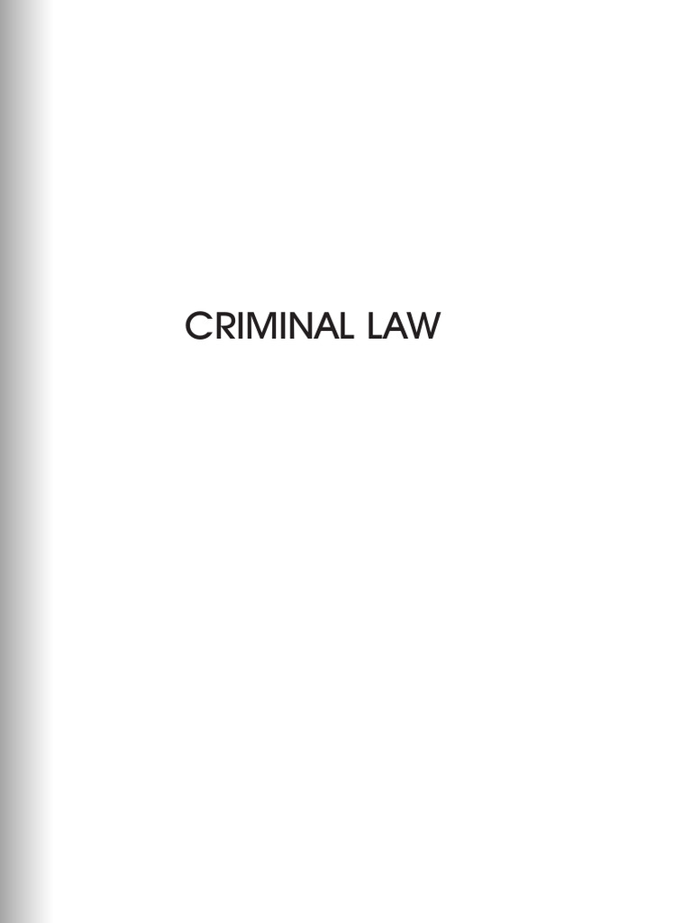 Criminal Law Complete Book | PDF | Manslaughter | Assault