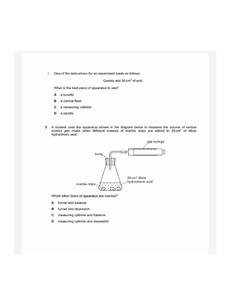 mcq chemistry separation techniques | PDF