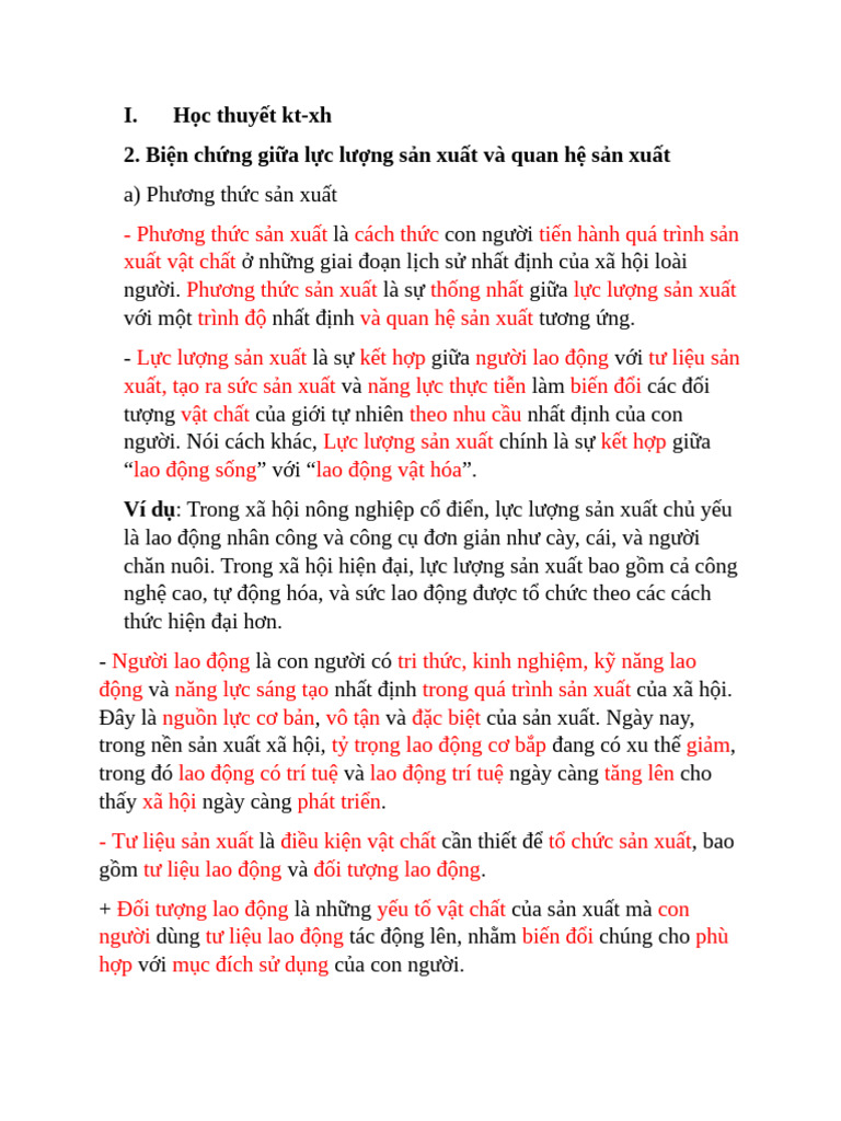 Hoc Thuyết Ktxh 2a | PDF