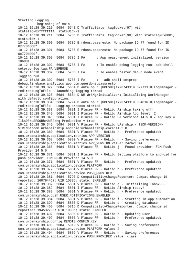 App Logging and Error Report | PDF | Scheduling (Computing) | Software ...