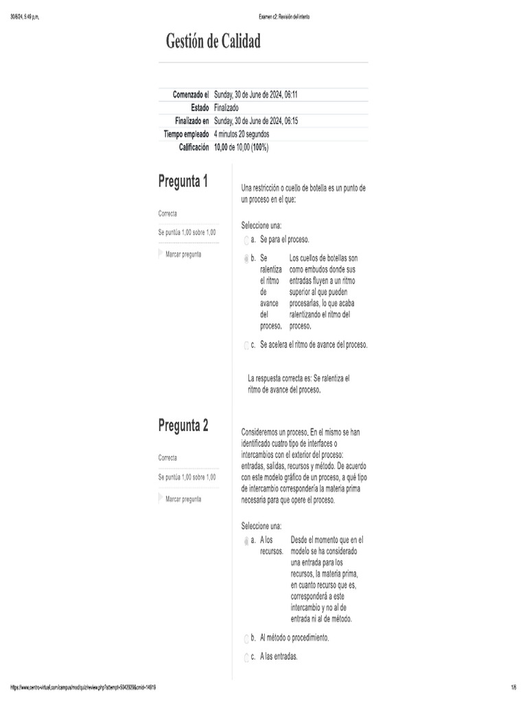 Examen c2 - Revisión Del Intento | PDF