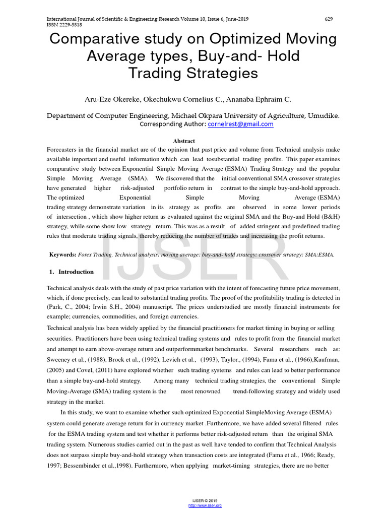 Comparative Study on Optimized Moving Av | PDF | Technical Analysis | Moving Average