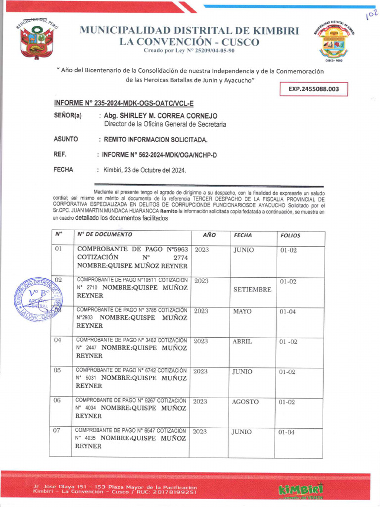 Informe #235-2024-Mdk-Ogs-Oatc-Vcl-E20241023 - 16244973 | PDF