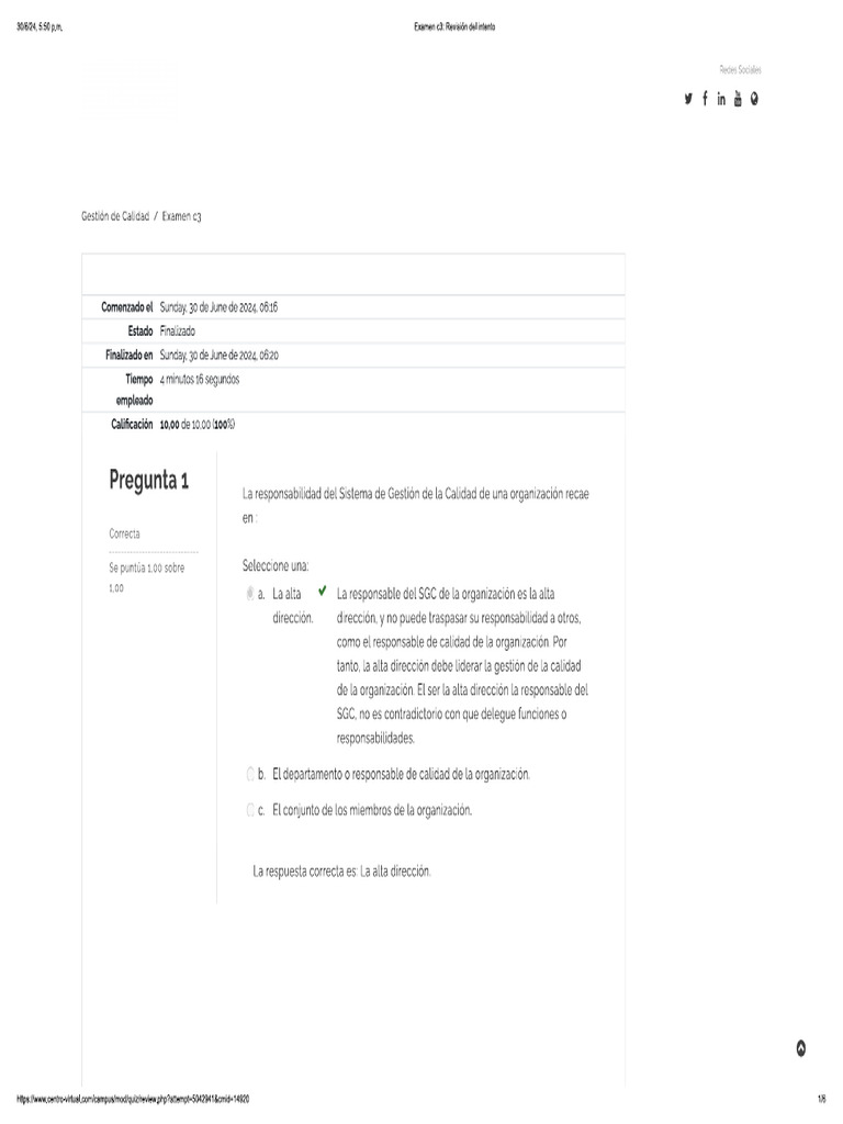 Examen c3 - Revisión Del Intento | PDF