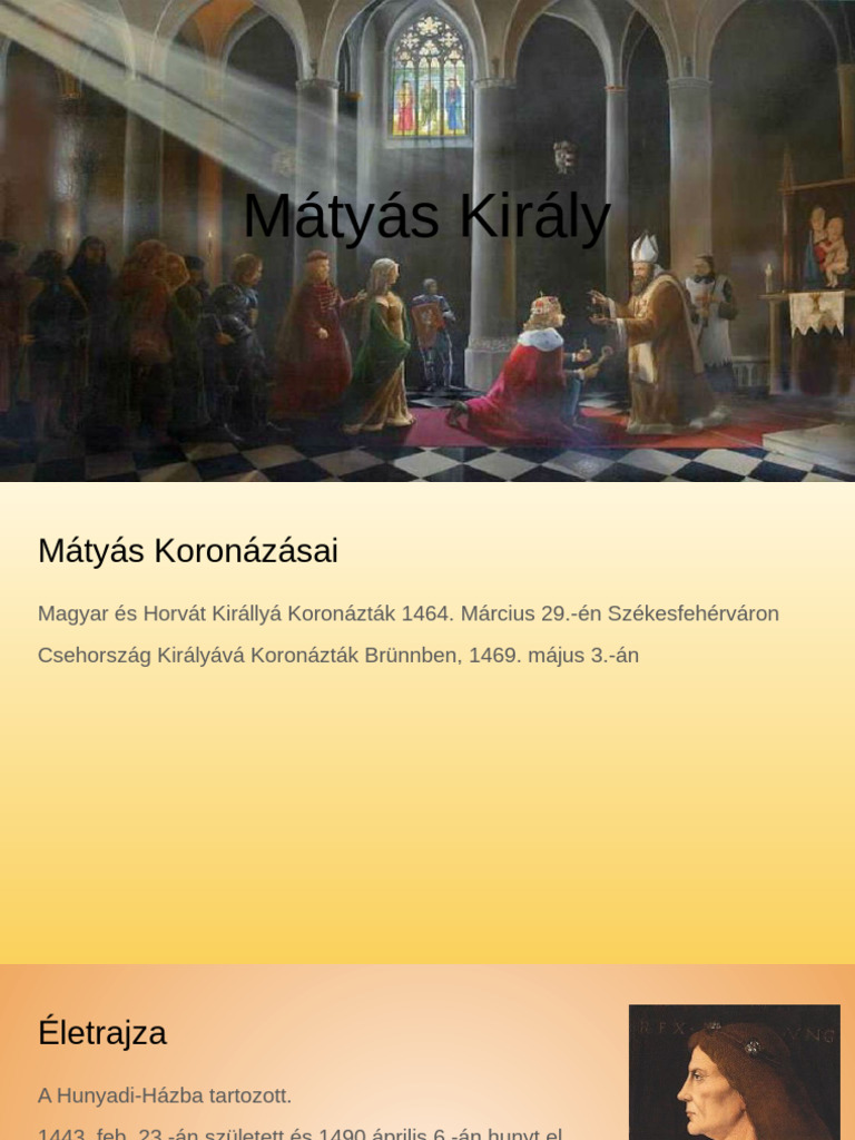 Mátyás Király Prezentáció | PDF