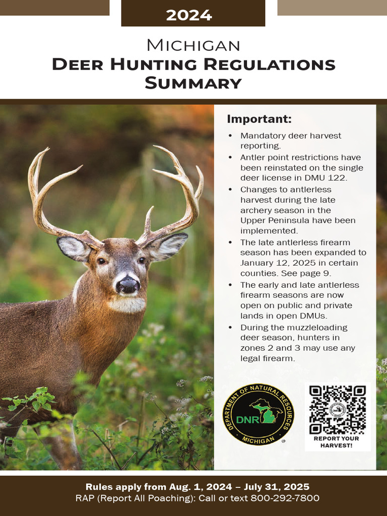 Deer Regs Summary | PDF | Hunting | Deer Hunting