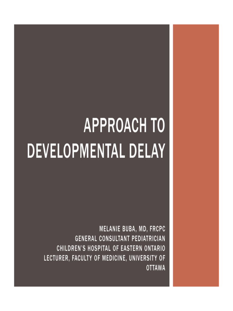Screening for Developmental Delay | PDF | Human Diseases And Disorders ...