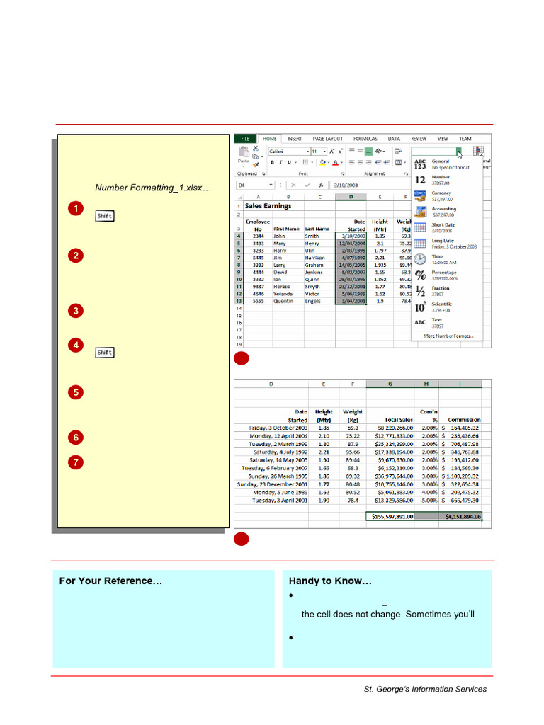 Excel Number Formatting Guide | PDF | Microsoft Excel | Computing