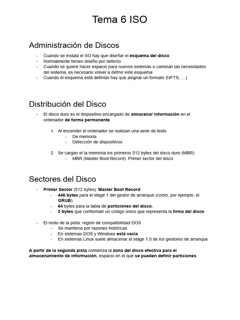 Tema 6 ISO | PDF | Arranque | Archivo de computadora