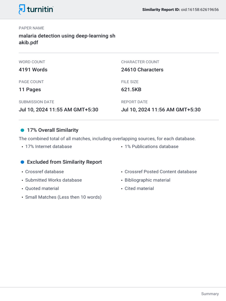 Malaria Detection Using Deep-Learning Shakib PDF | PDF | Machine Learning | Deep Learning
