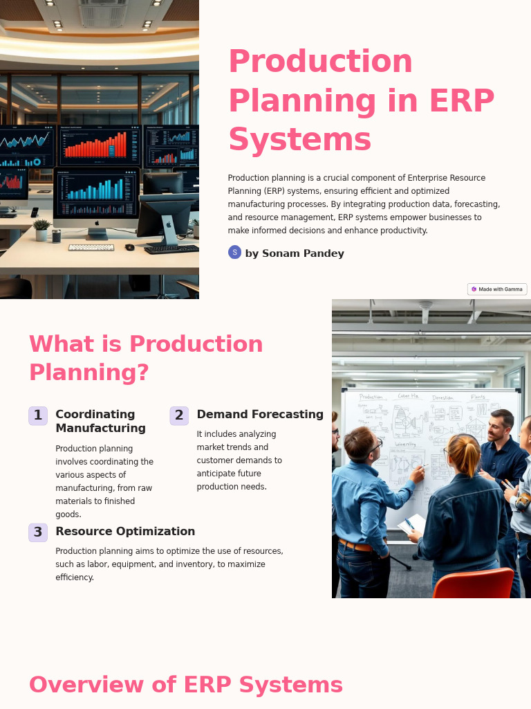 Production Planning in ERP Systems | PDF | Enterprise Resource Planning ...