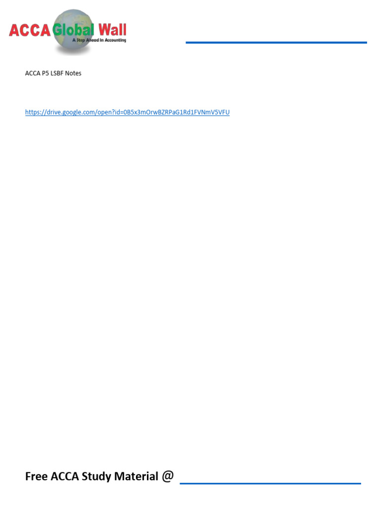 Free ACCA P5 Notes Download | PDF | Technology & Engineering