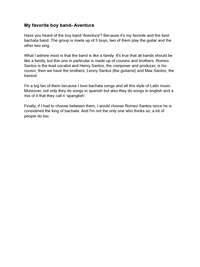 L Boy Band Homework | PDF