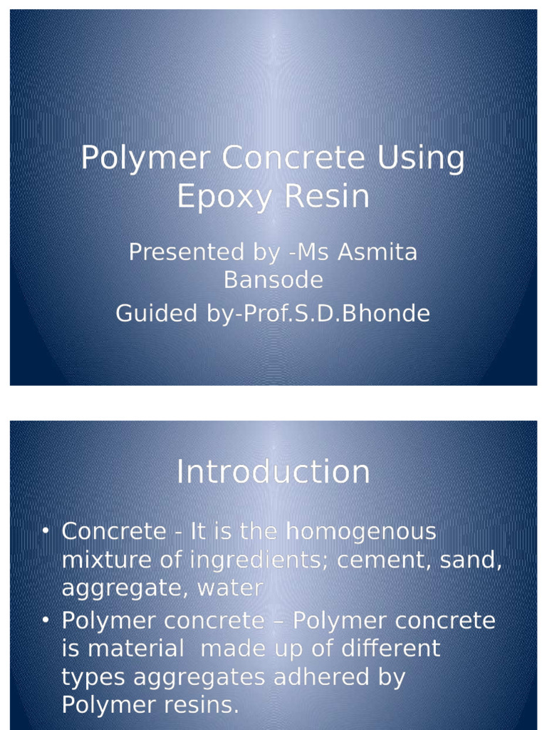 Polymer-Concrete | PDF | Concrete | Epoxy